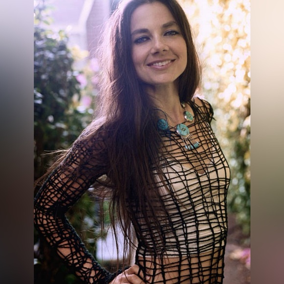 Sweaters | Designer Justine Bateman Hand Knit Festival Concert Sweater ...